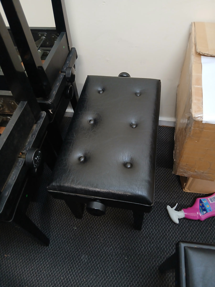 Takemoto - Second Hand Piano Stool - Buttoned Black Leather – The Music ...