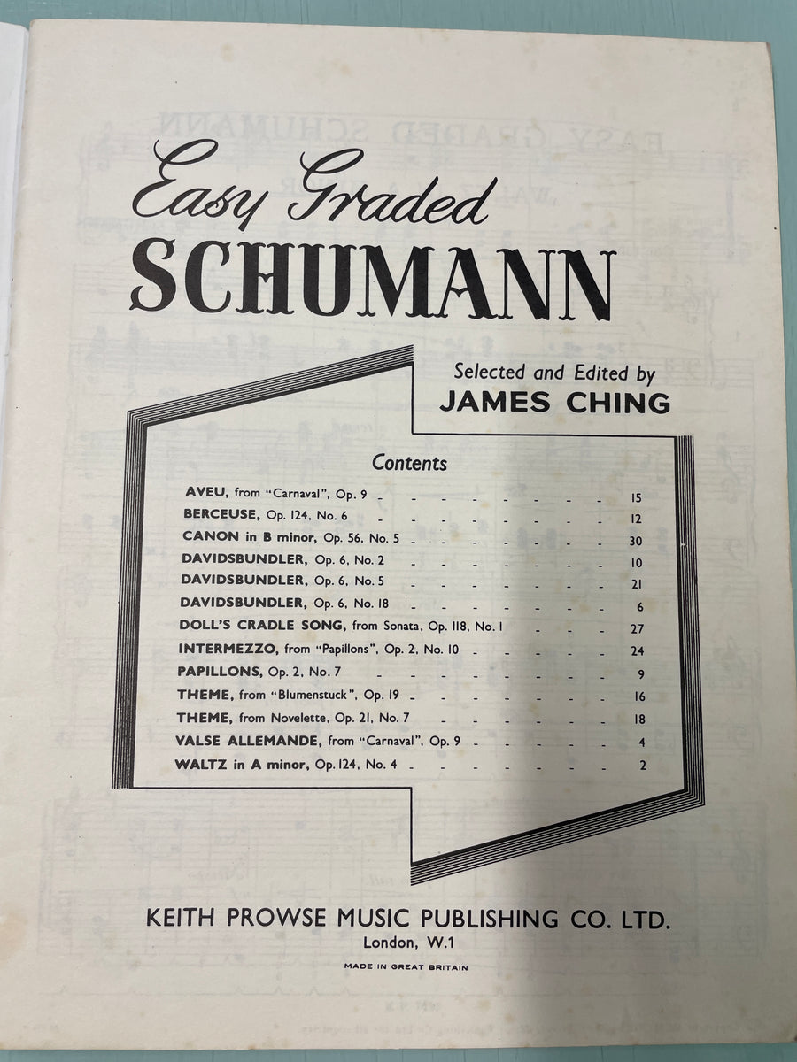 Easy Graded Schumann (Second Hand) – The Music Warehouse