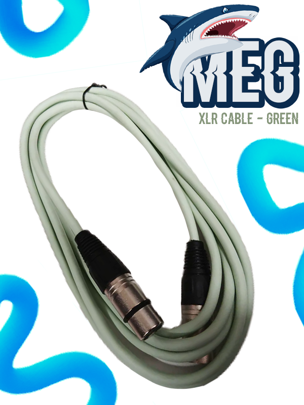 MEG - XLR Cable - 10m Green – The Music Warehouse