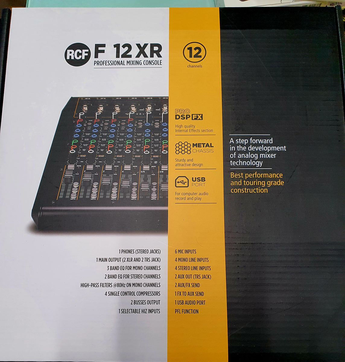 RCF F12XR 12-Channel Mixing Console – The Music Warehouse