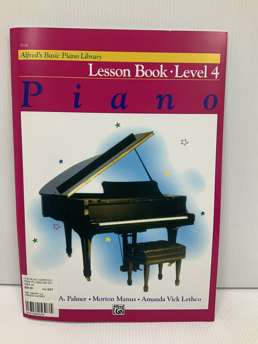 Alfred's - Piano Lesson Book - Level 4 – The Music Warehouse