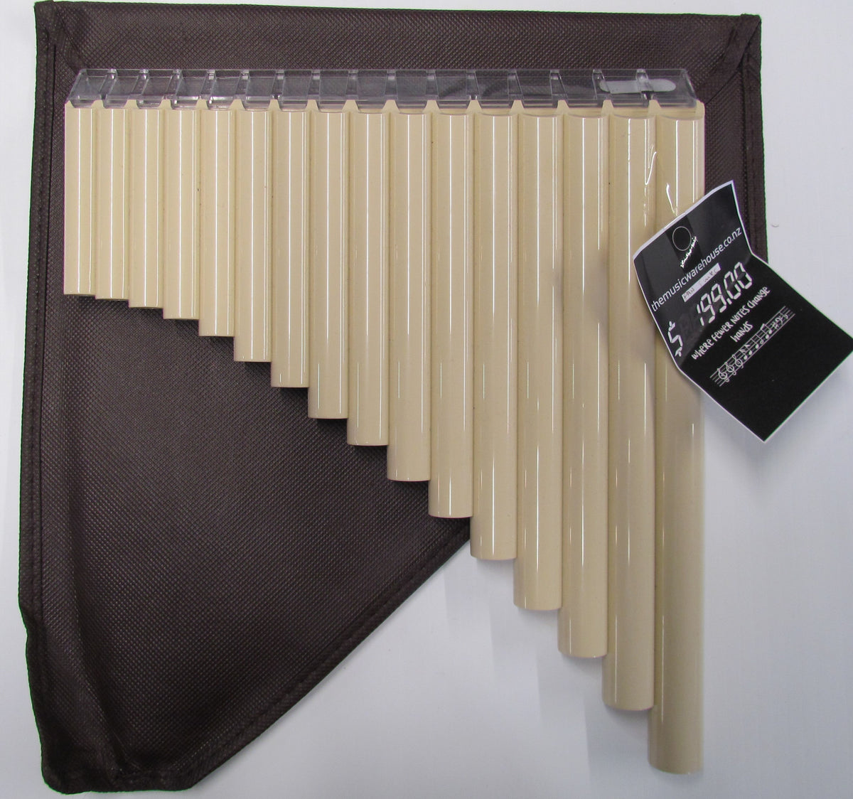Pan Pipes with 16 Pipes and Blow Glide - Creamy White – The Music Warehouse