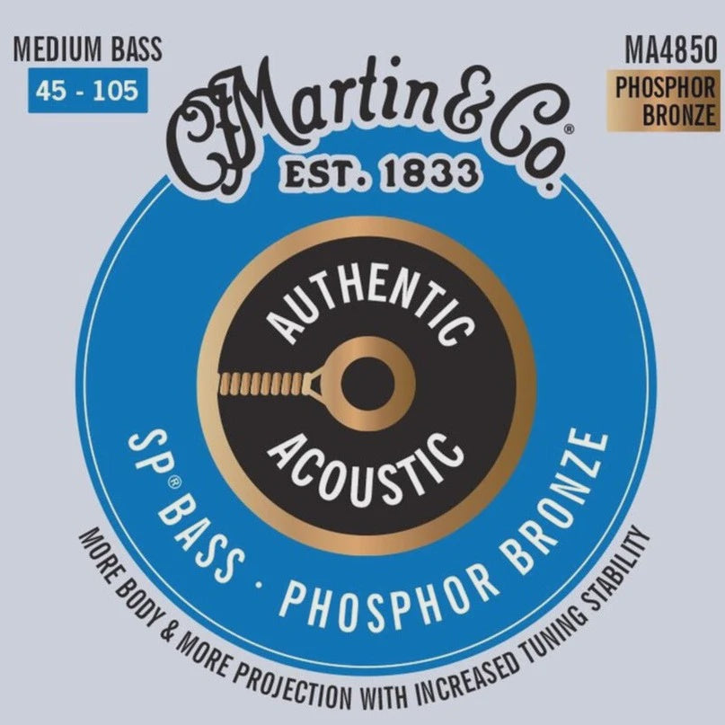 Martin - Authentic Phosphor Bronze Acoustic Bass Strings - 45/105 – The ...