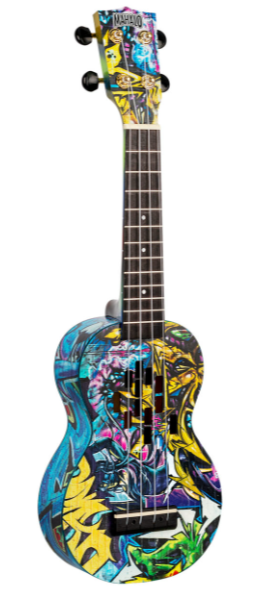 Mahalo - Art II Series Soprano Ukulele - Graffiti – The Music Warehouse